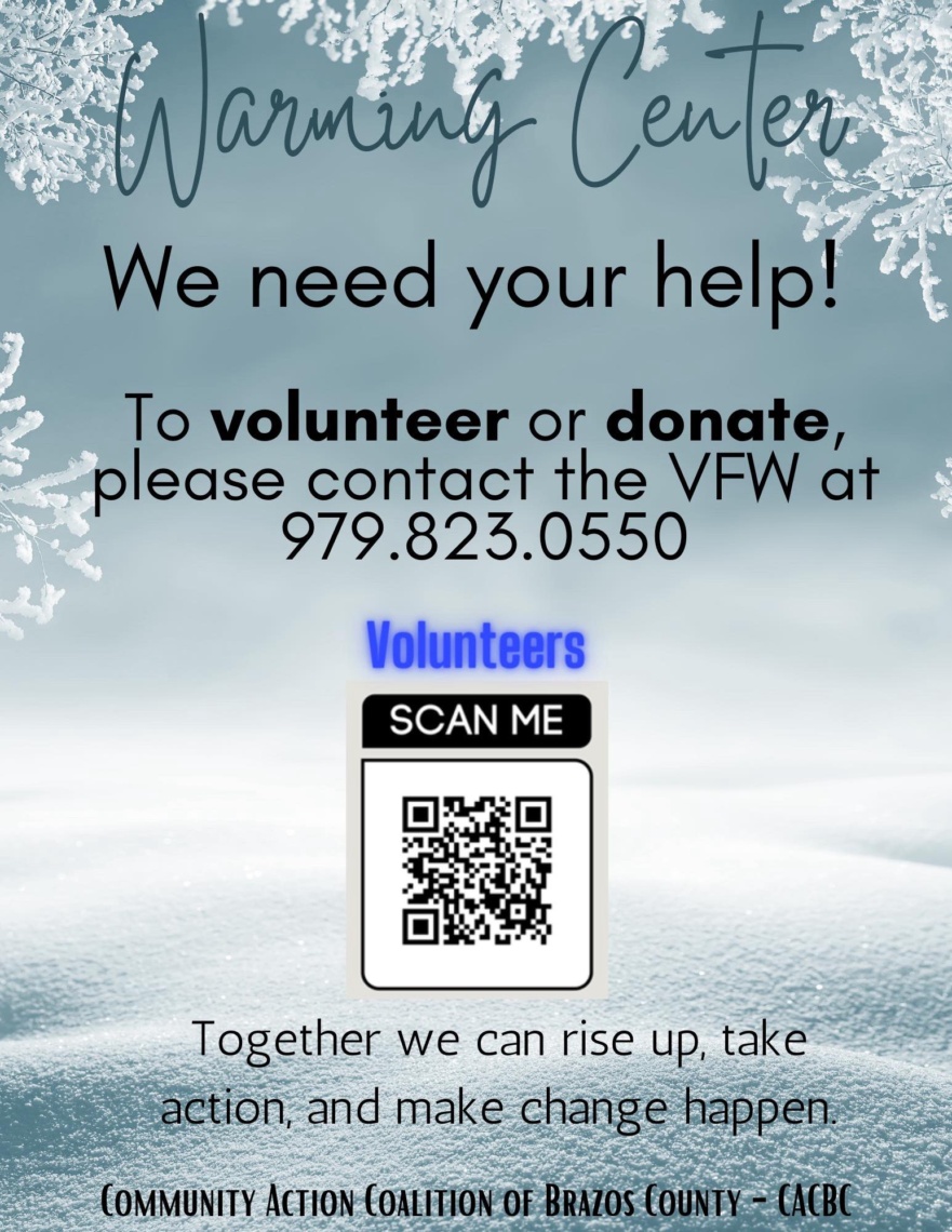 Local Warming Center Hours and Volunteer Information